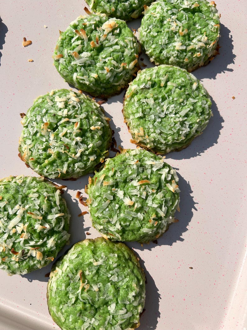 Pandan Coocnut Cookies - Asian Flavor Cookies - Soft and Chewy Cookies ...