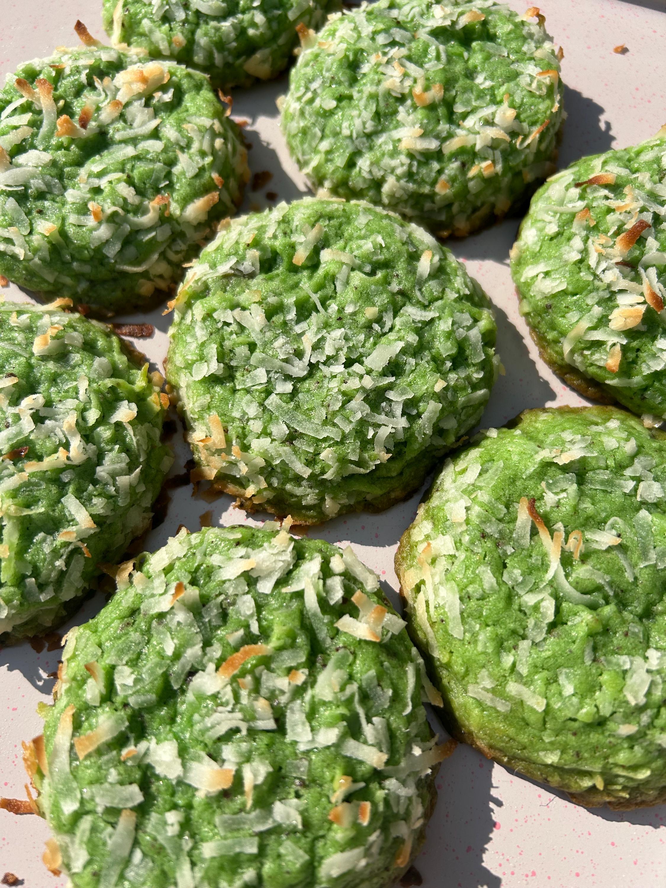Pandan Coocnut Cookies - Asian Flavor Cookies - Soft and Chewy Cookies ...