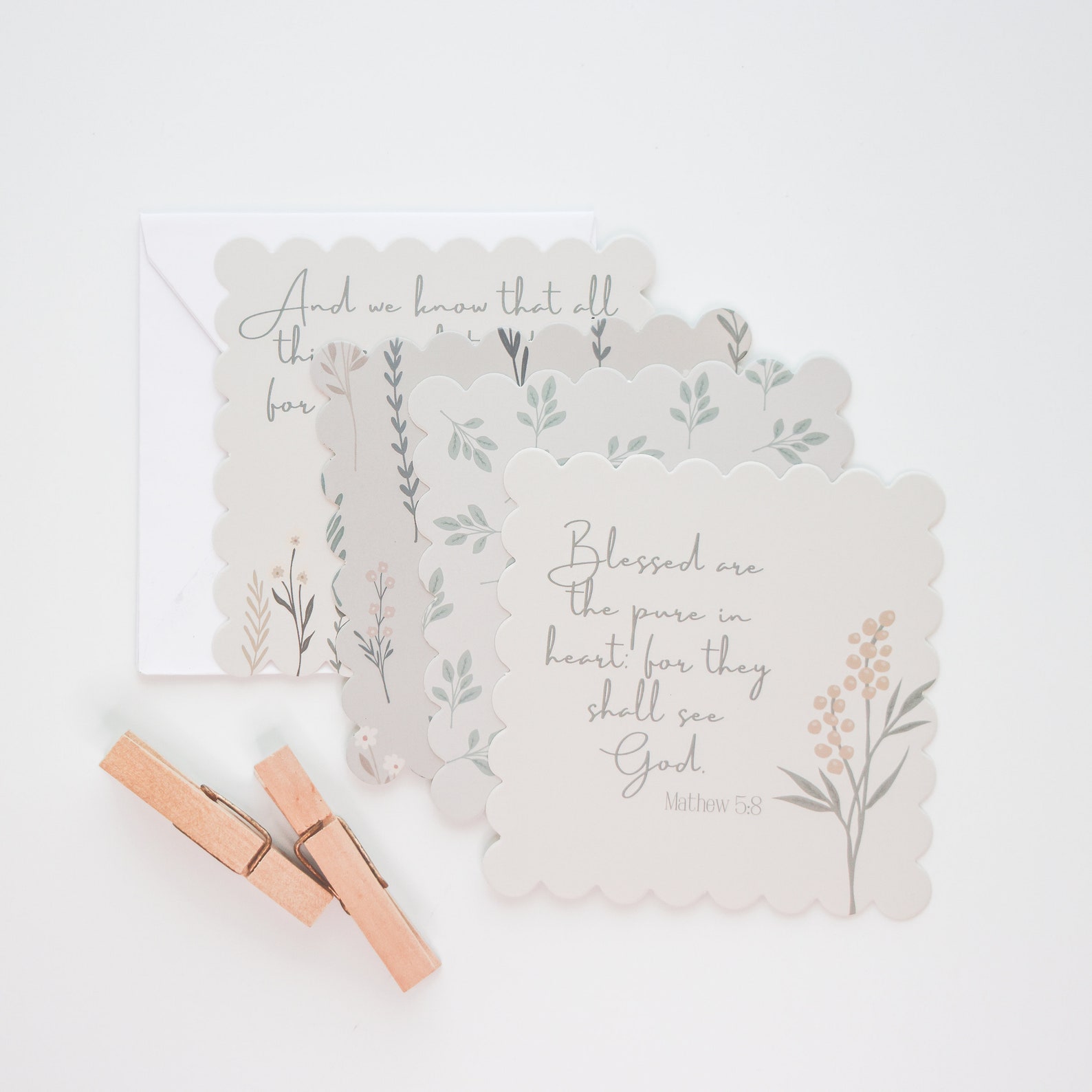 KJV Bible Verse Notecards With Enveloles, Blank Notecards, Christian ...