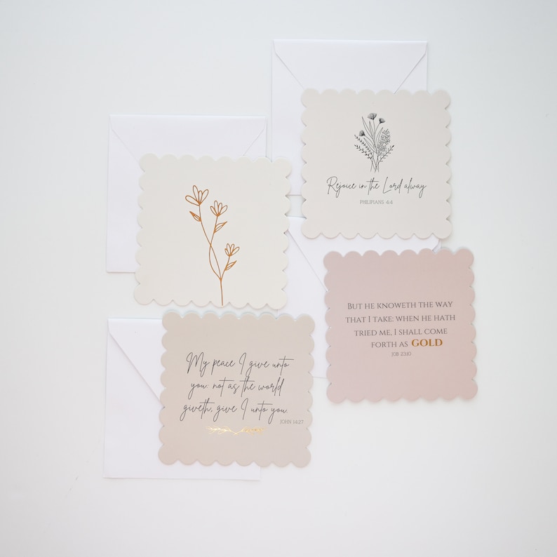 KJV Bible Verse Notecards With Enveloles, Blank Notecards, Christian ...