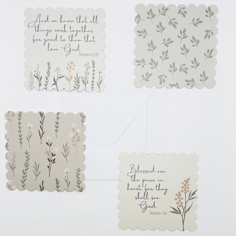 KJV Bible Verse Notecards With Enveloles, Blank Notecards, Christian ...