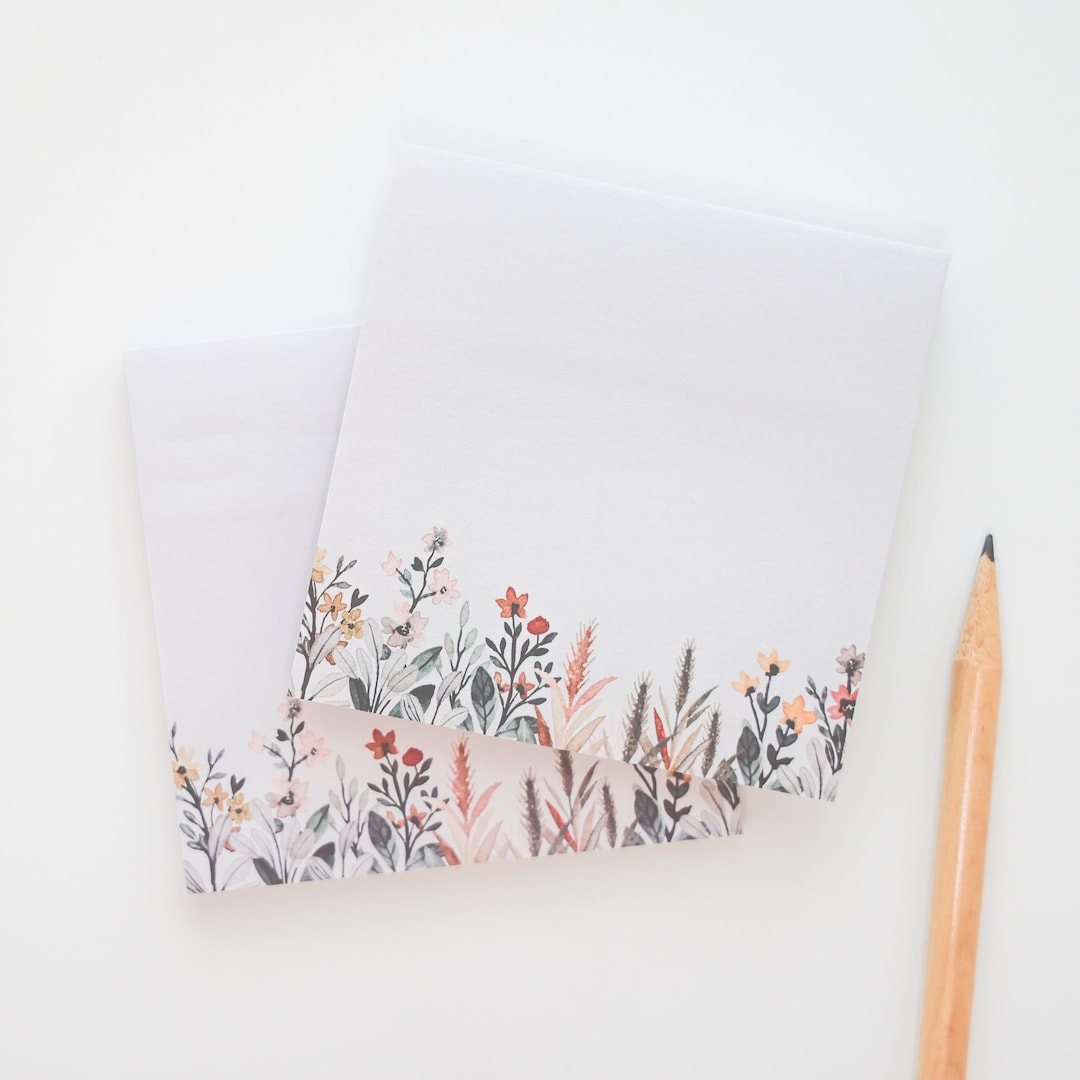 Cute Floral Sticky Notes, Cute Sticky Notes, Aesthetic, Planner ...