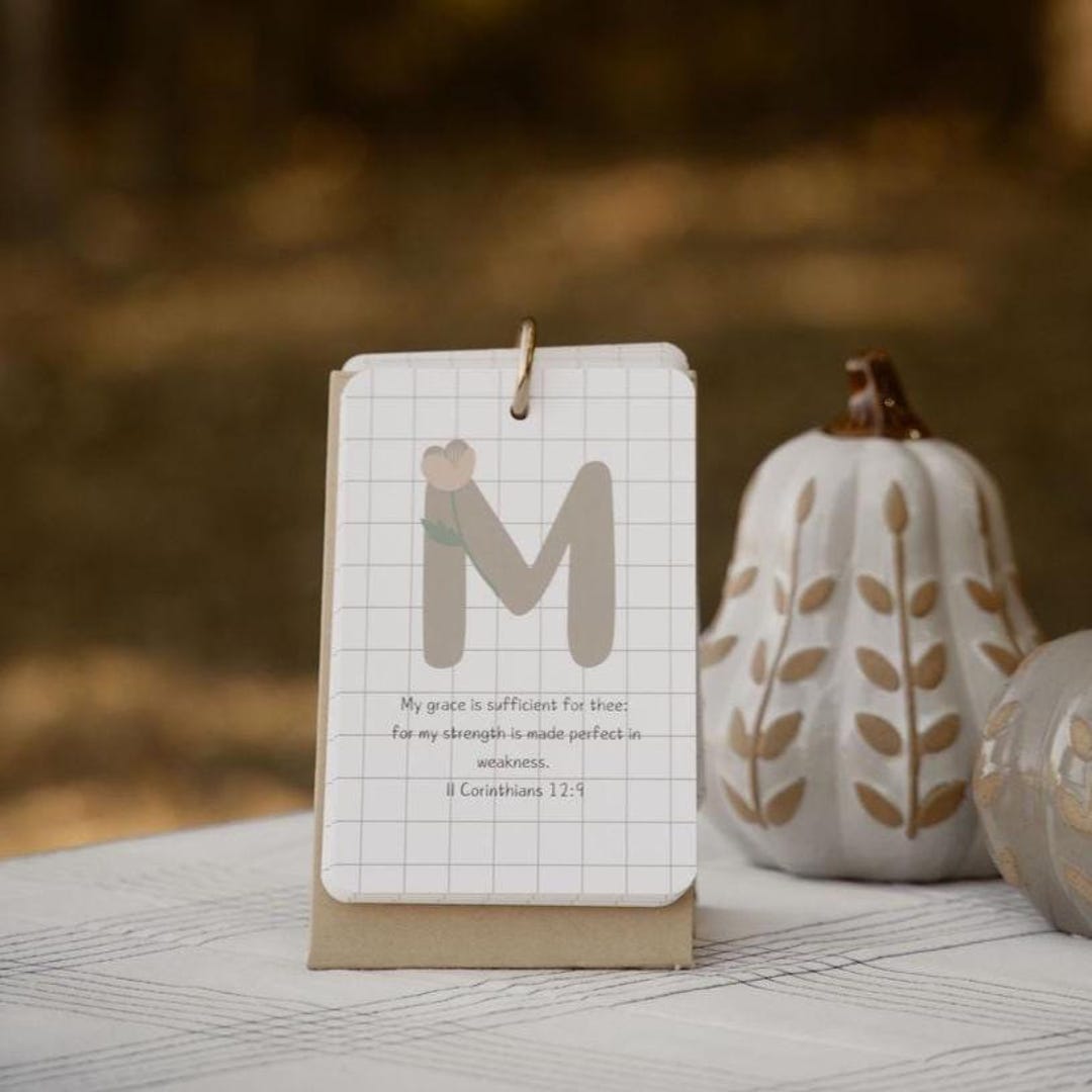 ABC Bible Memory Verse Cards for Kids, Scripture Memorization Cards for ...