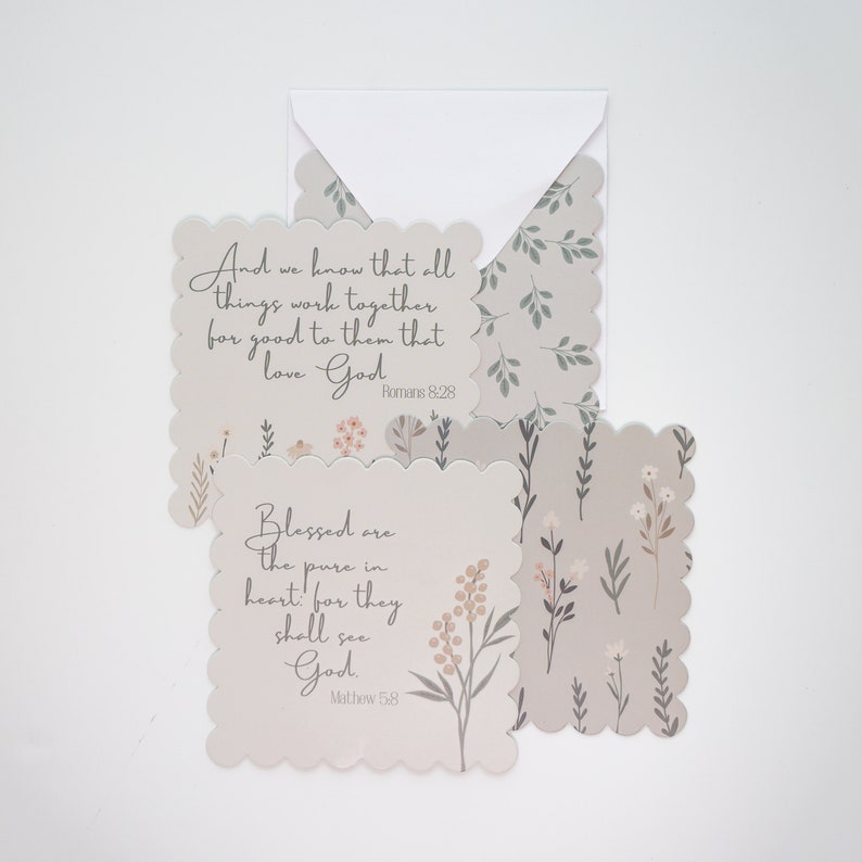 KJV Bible Verse Notecards With Enveloles, Blank Notecards, Christian ...