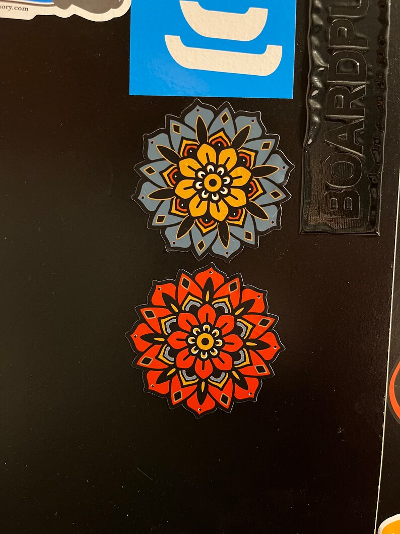 Flower Mandala Matte Vinyl Sticker, Laptop and Kindle Decals, Car ...