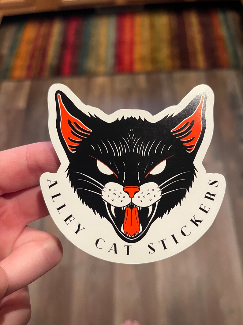 Alley Cat Stickers Logo Magnet, Alleycatstickers, Cat Magnets, Car and ...