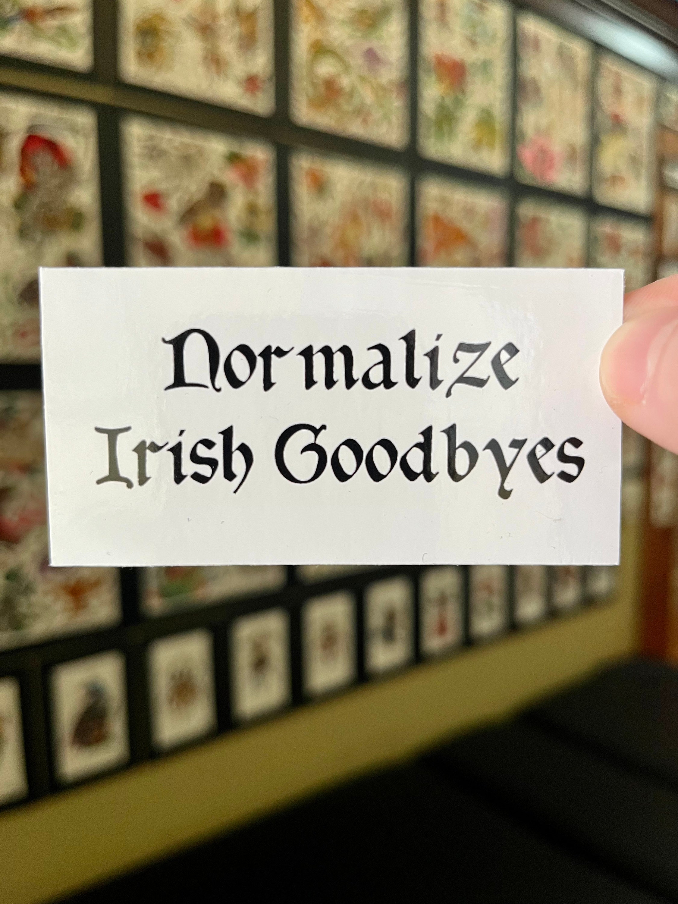 Normalize Irish Goodbyes, Funny Stickers, Bumper Stickers, Water Bottle ...