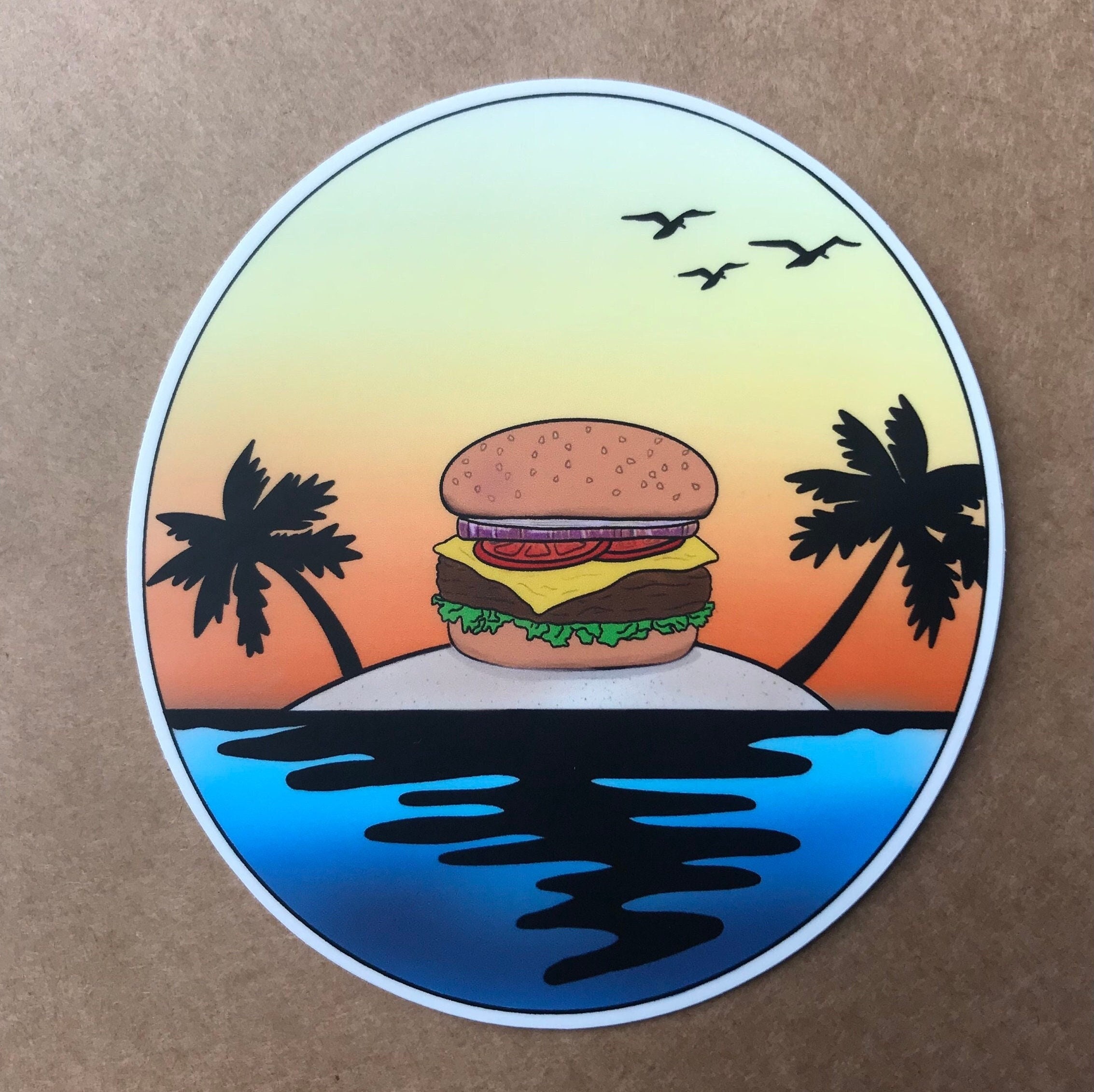 Cheeseburger in Paradise Sticker or Magnet, Beach Car Magnets - Etsy