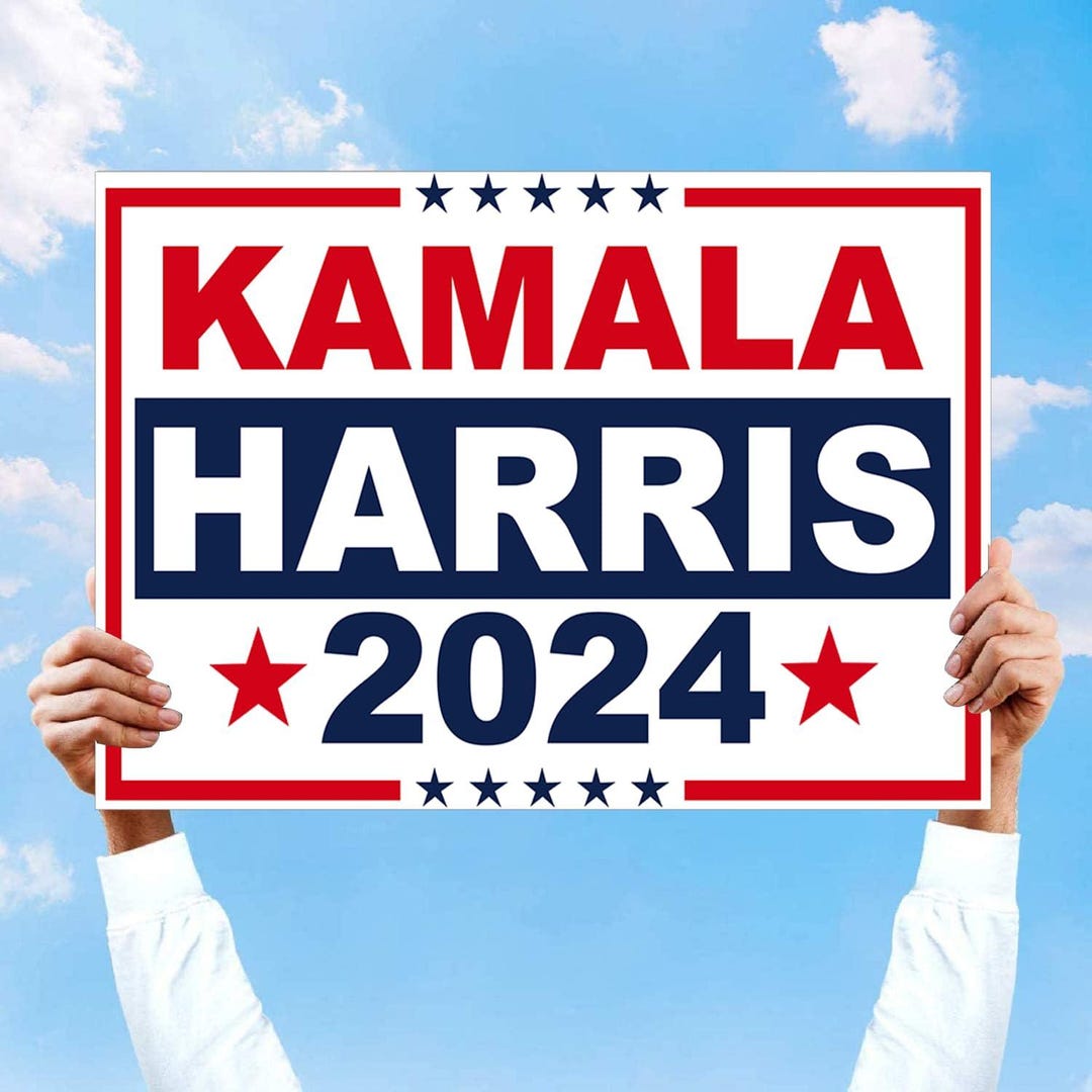 Oligei Kamala Harris 2024 Yard Signs, Kamala Harris Yard Sign 18 X 12 ...