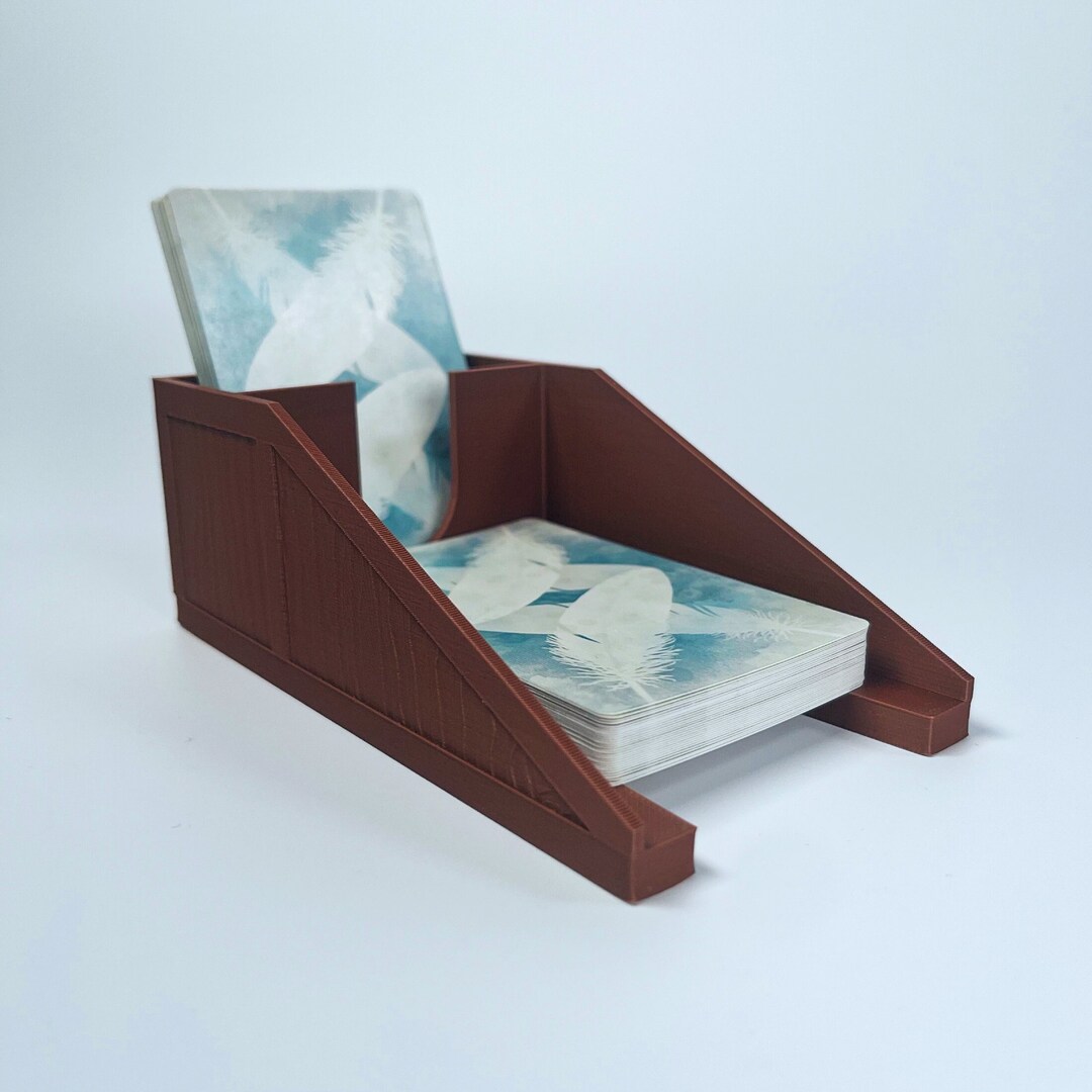 Wooden Draw and Discard Card Holder - Board Game Card Dispenser ...