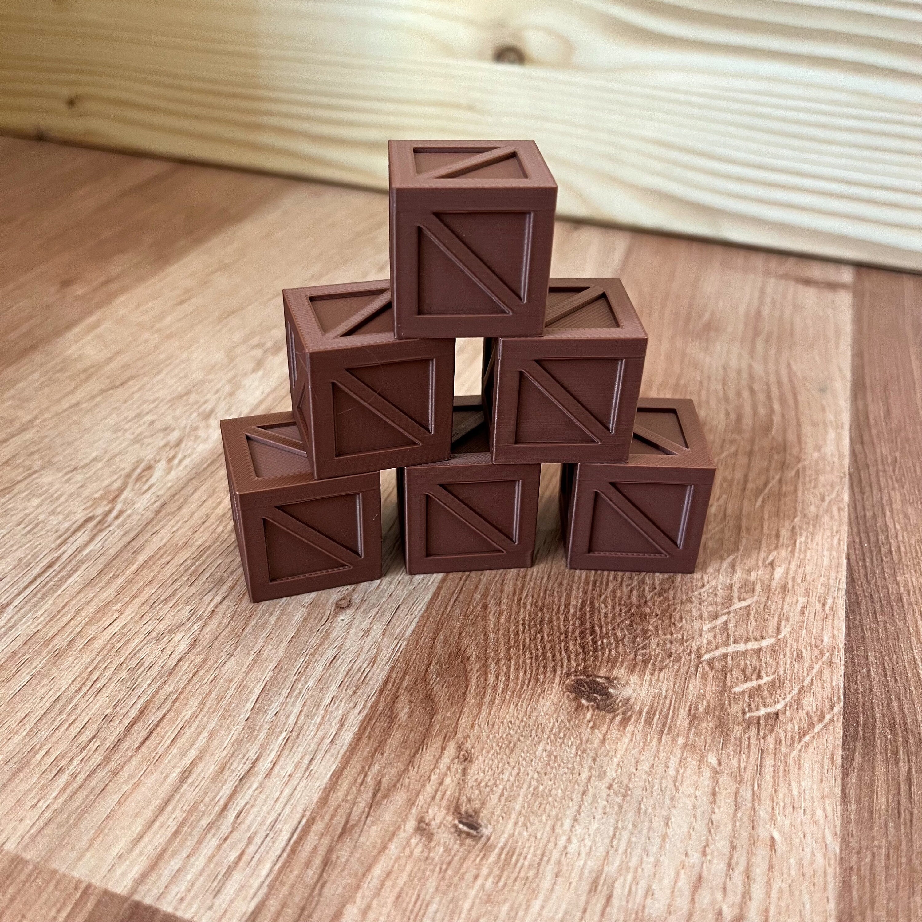 Wooden Crate Tokens 25mm Board Game Wooden Box Token - Etsy