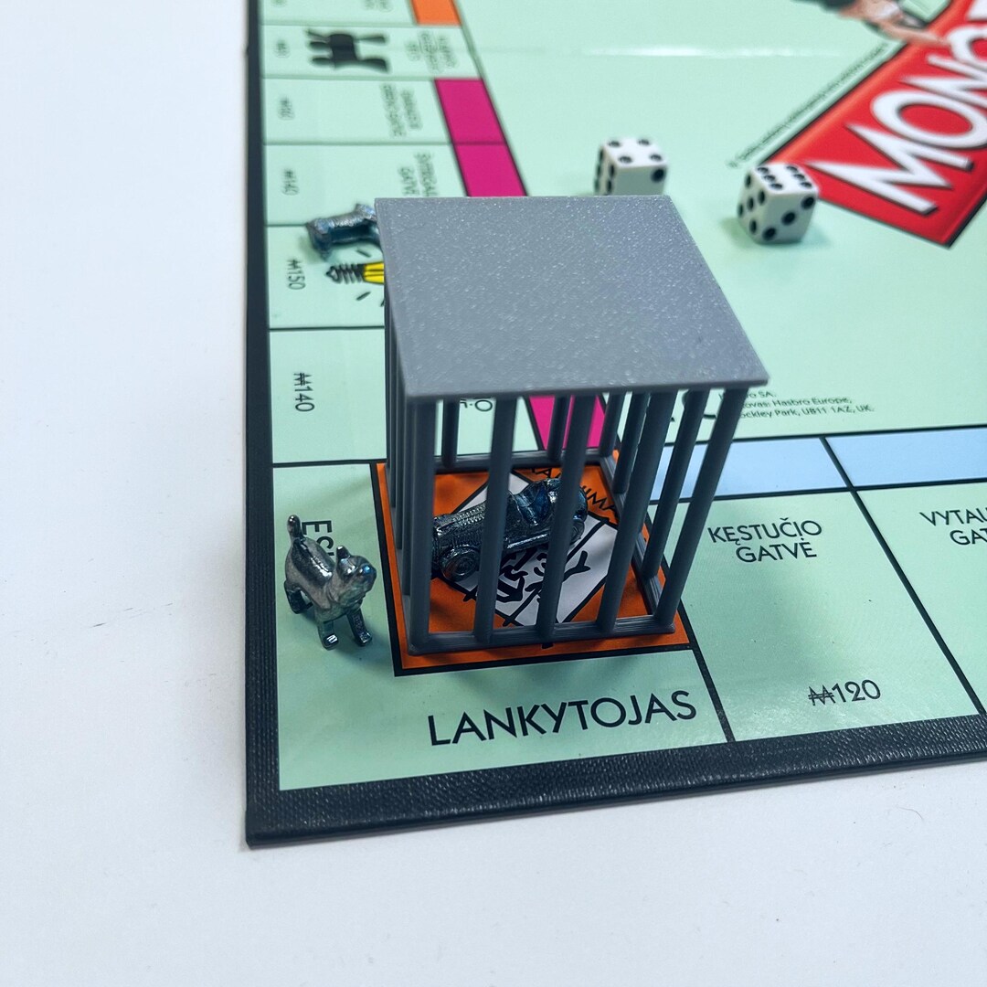 Monopoly Jail / Prison Cell for Monopoly Token / Dice Jail - Etsy