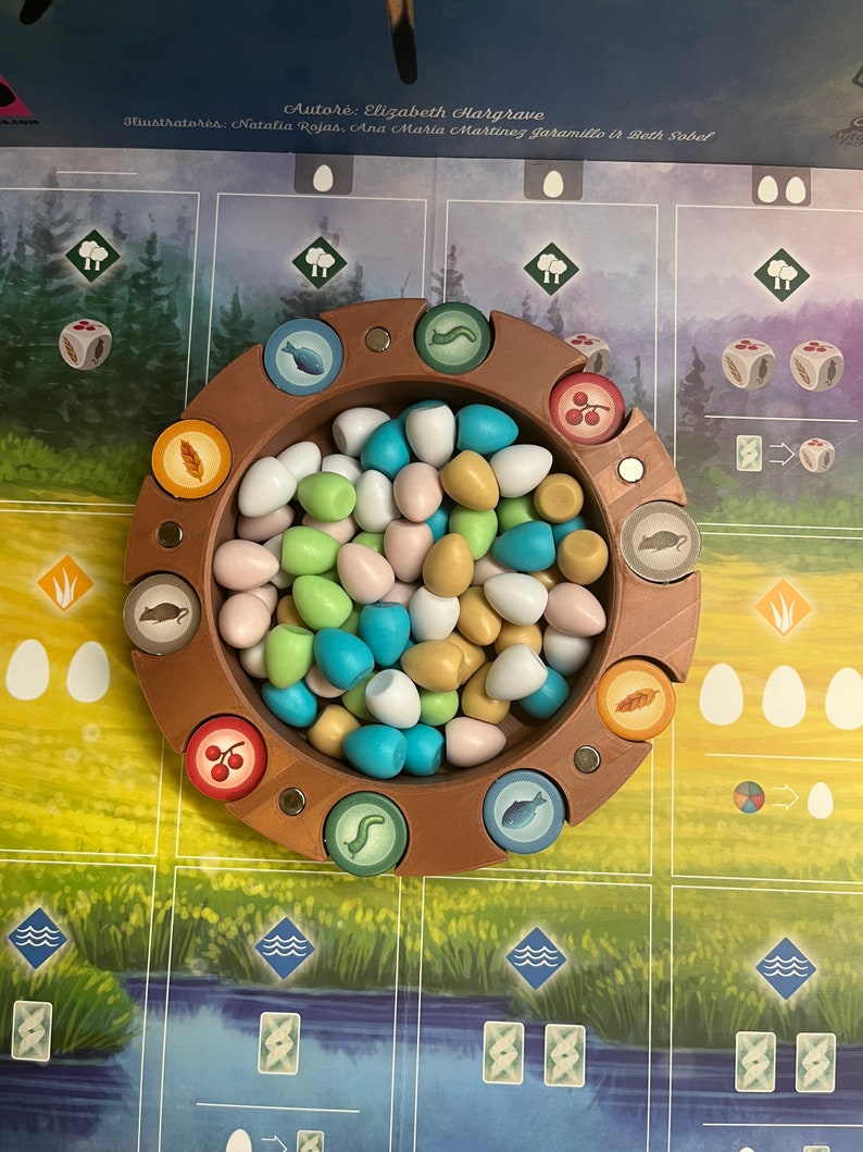 Wingspan Egg and Food Token Organizer With a Magnetic Lid - Etsy