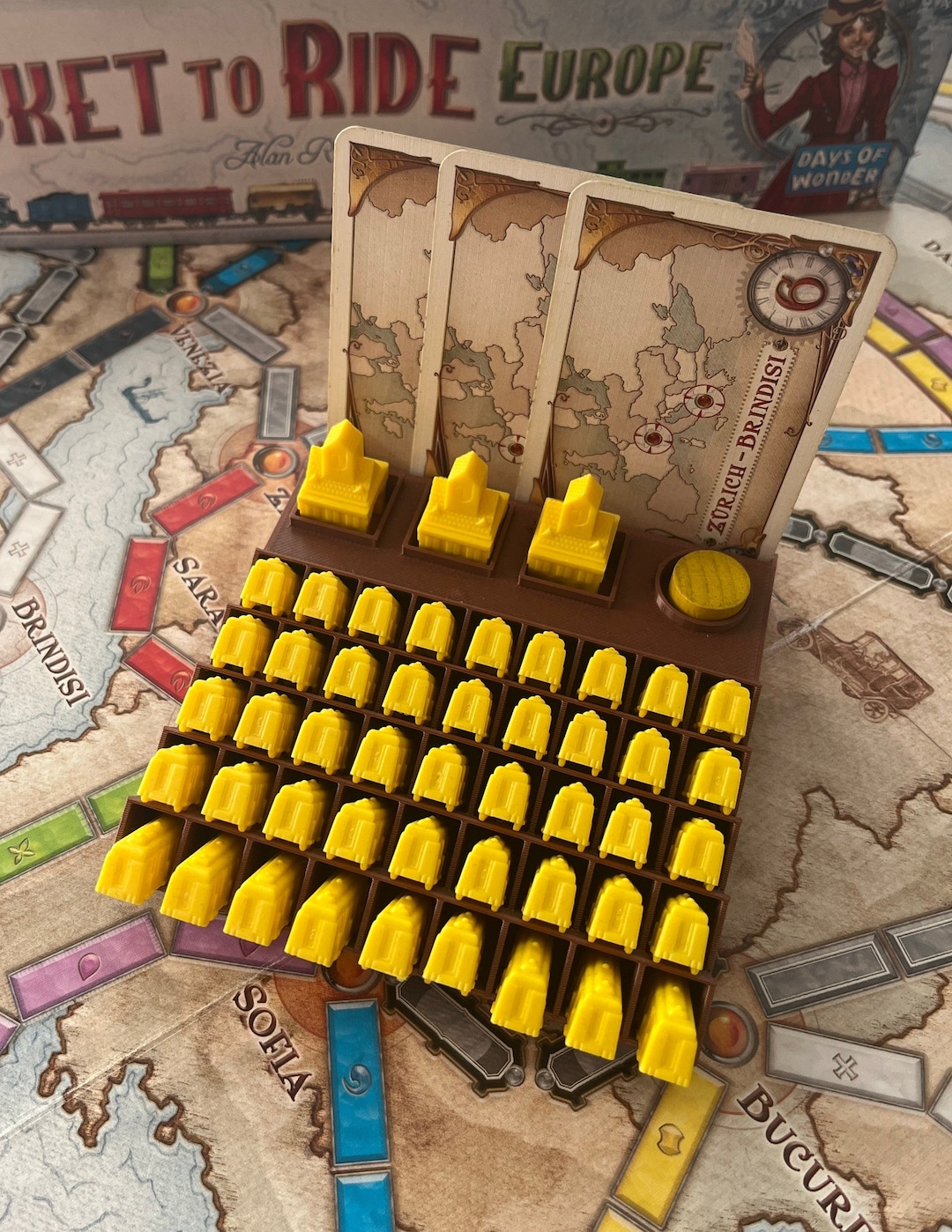 Ticket to Ride Europe Organizer Tray - Etsy