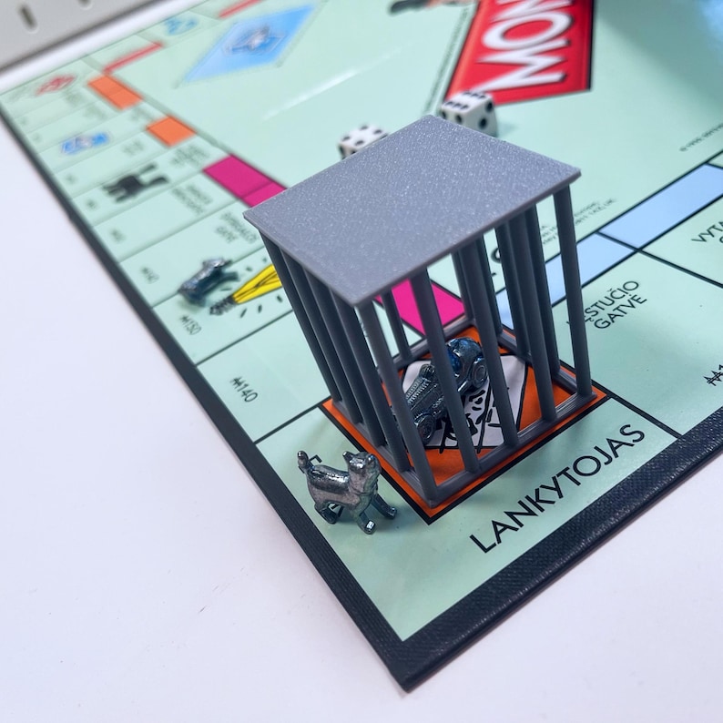 Monopoly Jail / Prison Cell for Monopoly Token / Dice Jail - Etsy