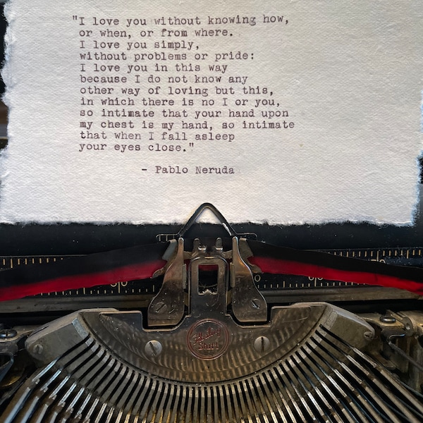 Handtyped Quote - Etsy