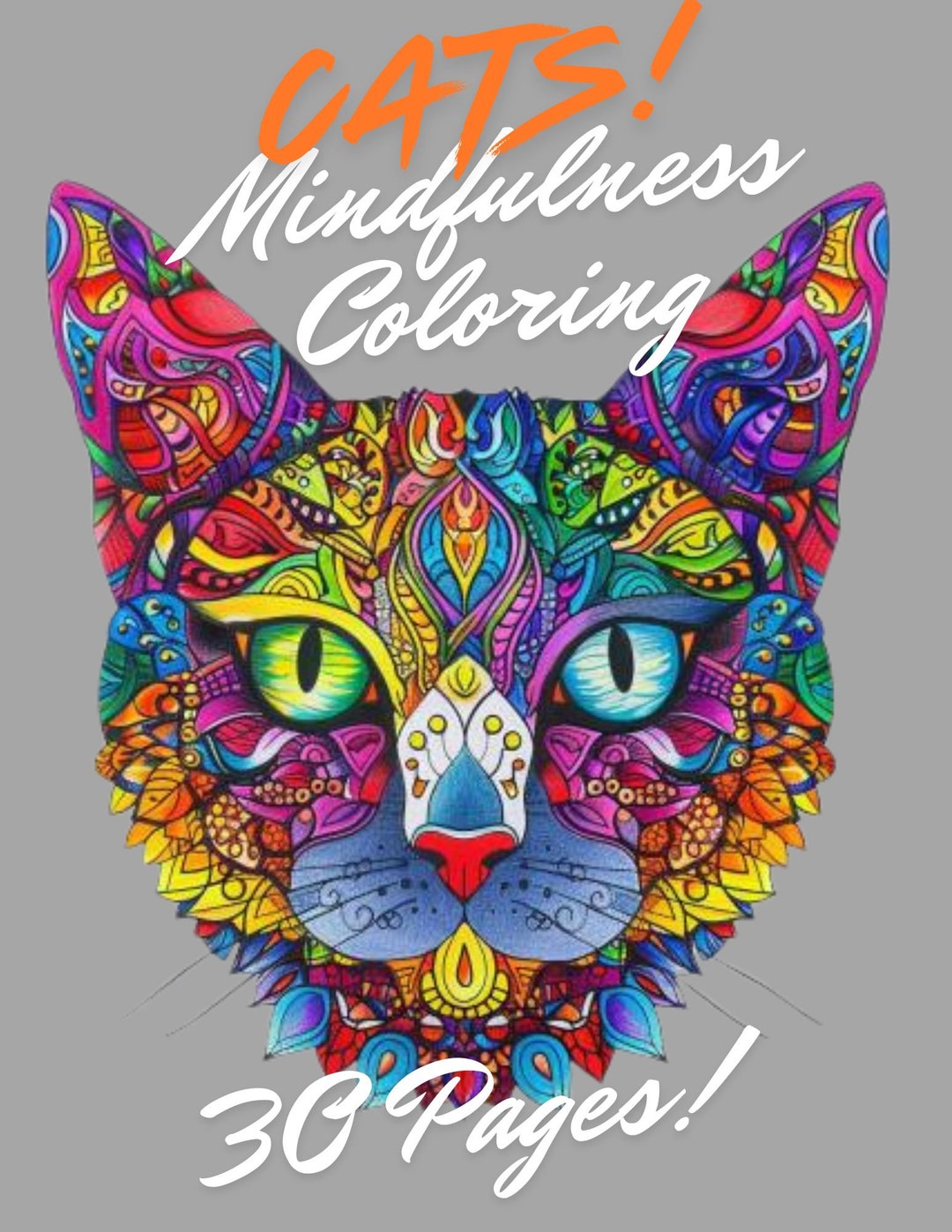 CATS Mindfulness Coloring Adult Coloring Book - Etsy