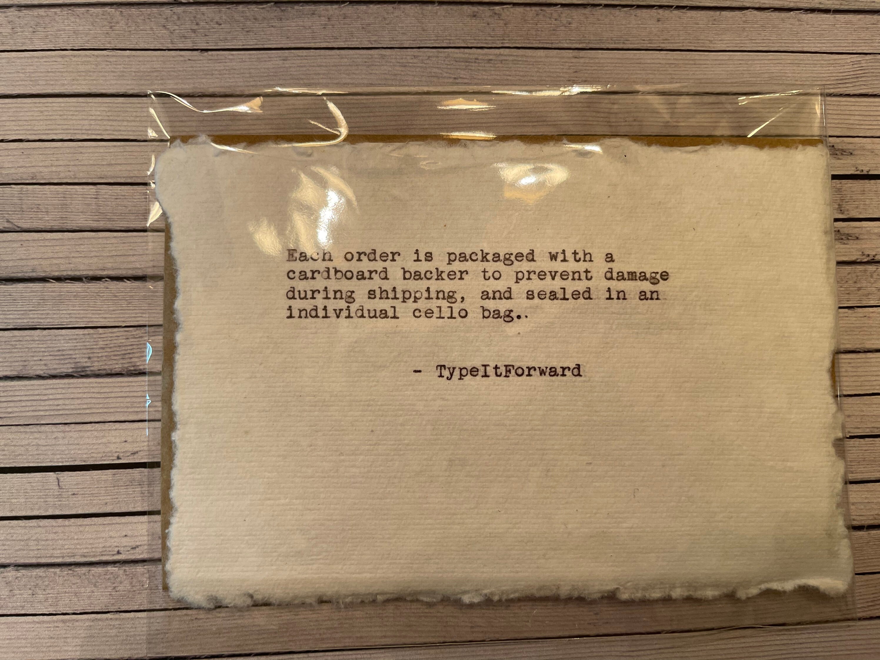 Handtyped Love Notes Quotes Relationship Gift Sentimental Anniversary ...