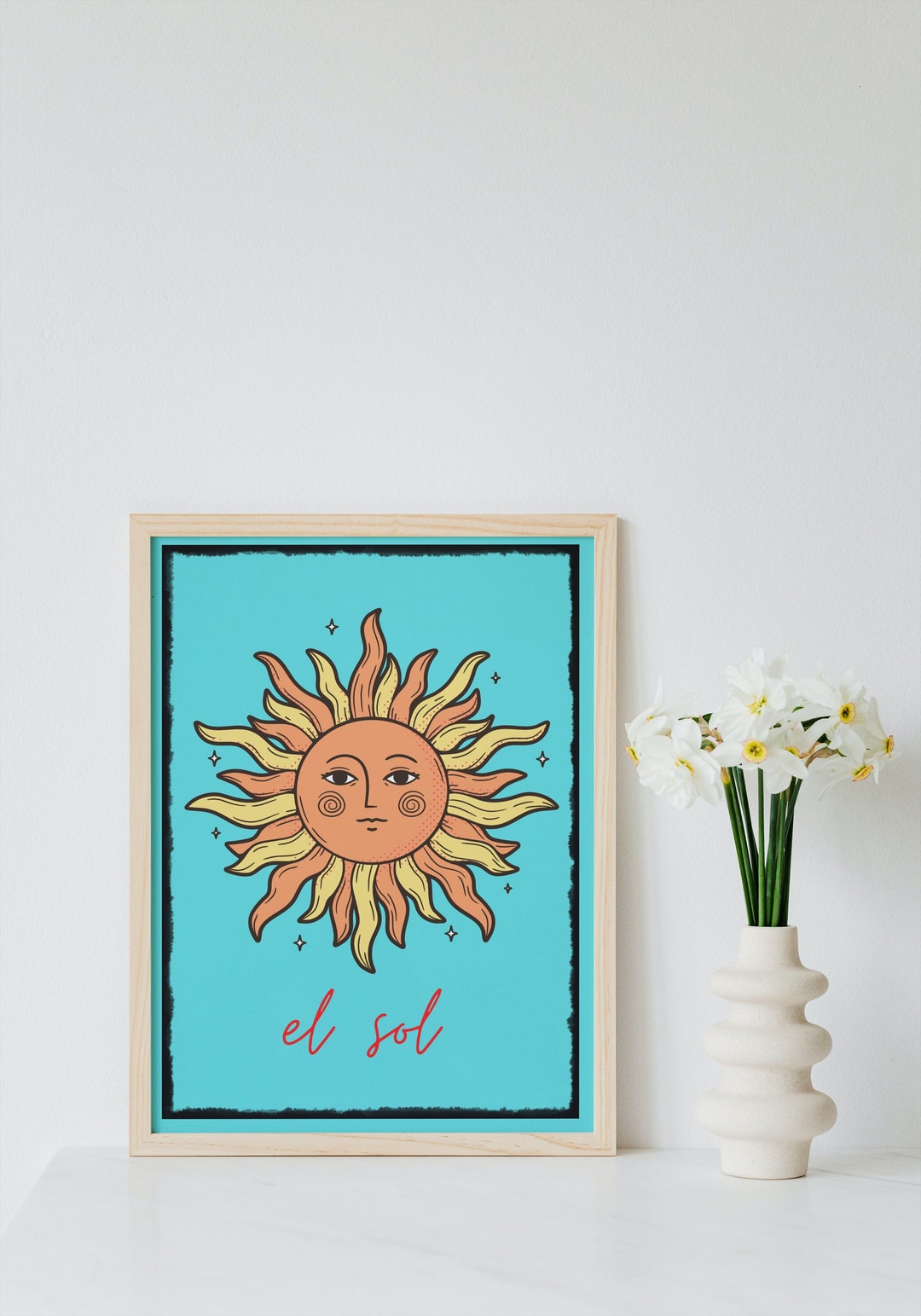 El Sol Loteria Card Print Digital Download Trendy Wall Art - Etsy
