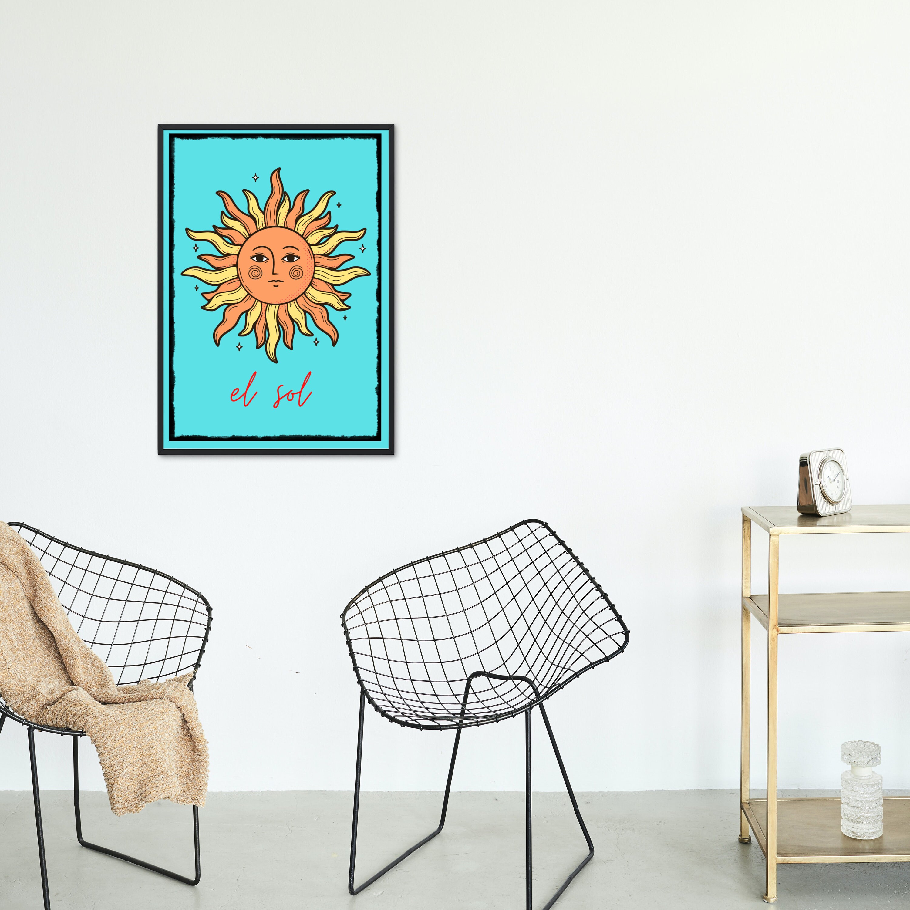 El Sol Loteria Card Print Digital Download Trendy Wall Art - Etsy