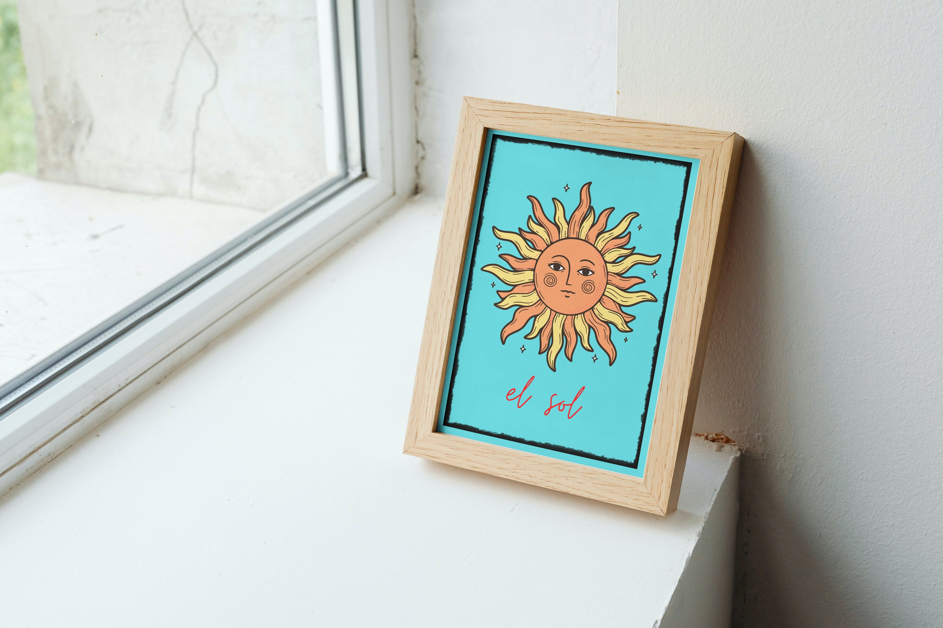El Sol Loteria Card Print Digital Download Trendy Wall Art - Etsy