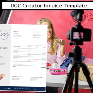 Invoice for Influencer, Invoice Template, UGC Creator, UGC, Invoice for ...