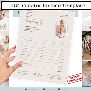 Invoice for Influencer, Invoice Template, UGC Creator, UGC, Invoice for ...