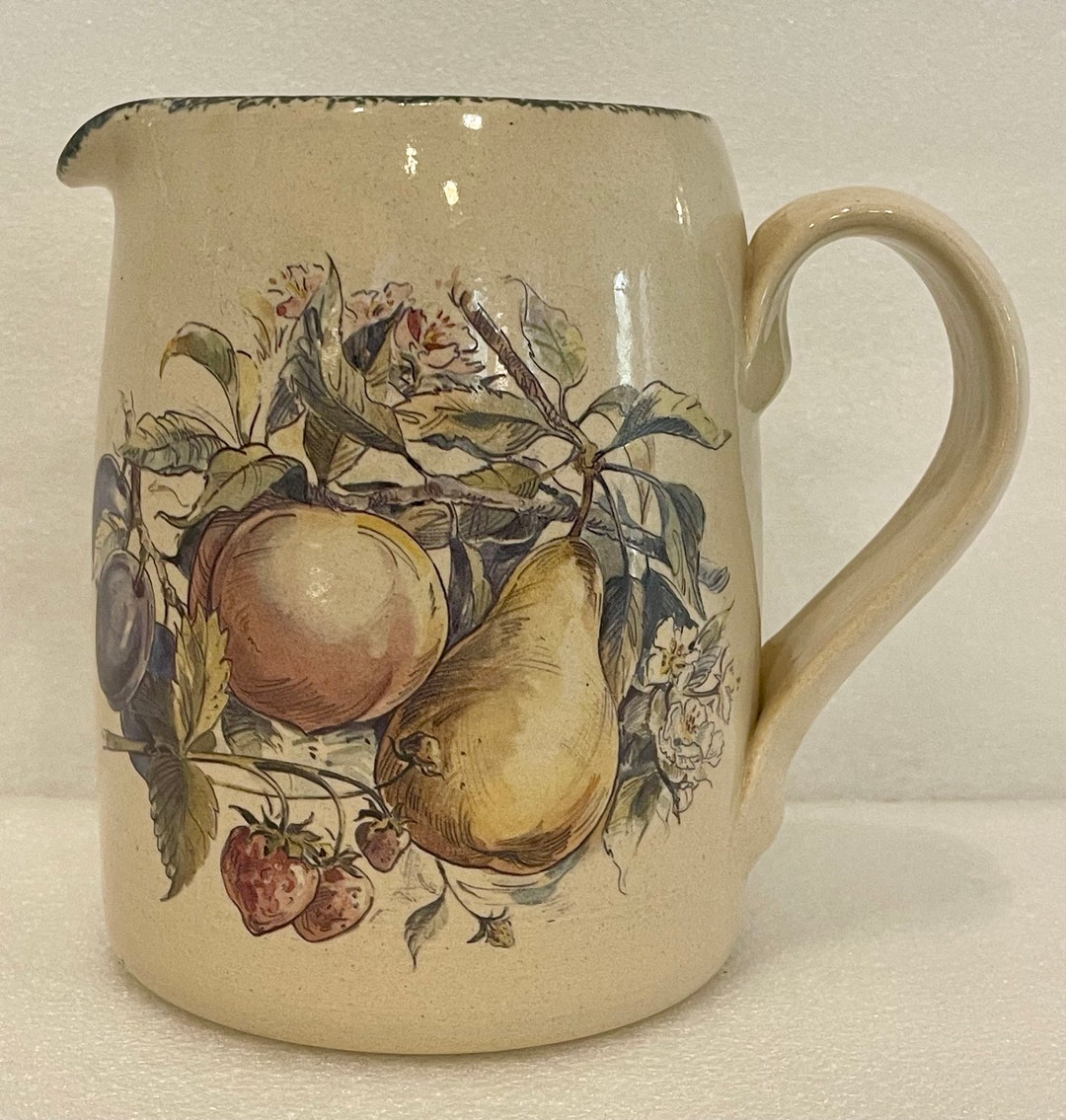 Vintage Hand Crafted Casey Pottery Co Pitcher Fruit Marshall Texas USA ...