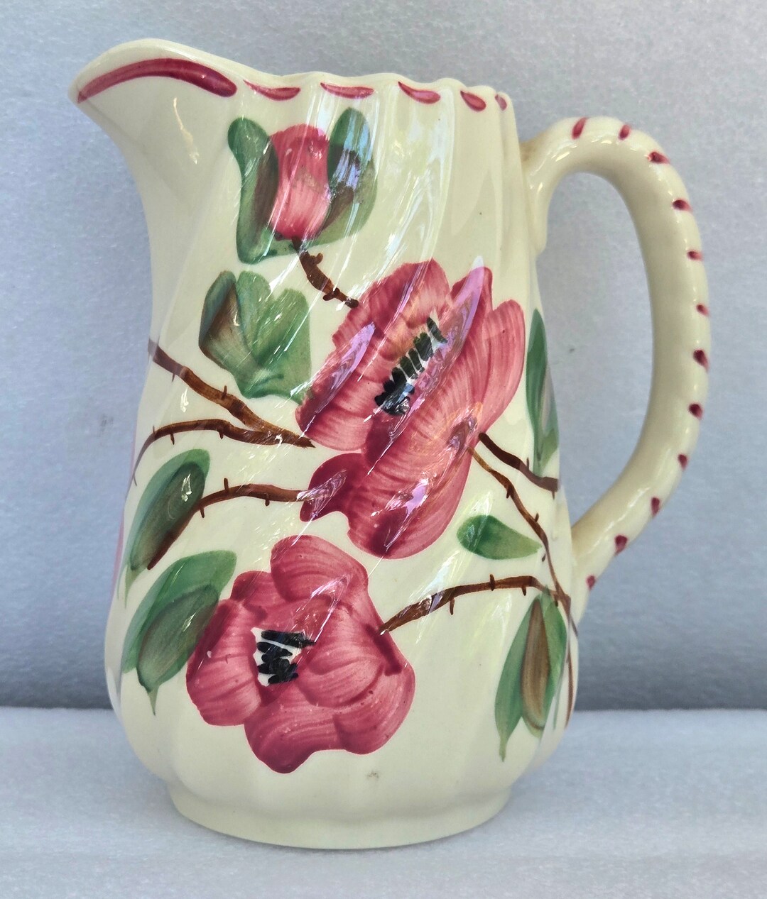 1940s Blue Ridge China Hand Painted Small 6 Pitcher Southern Potteries ...