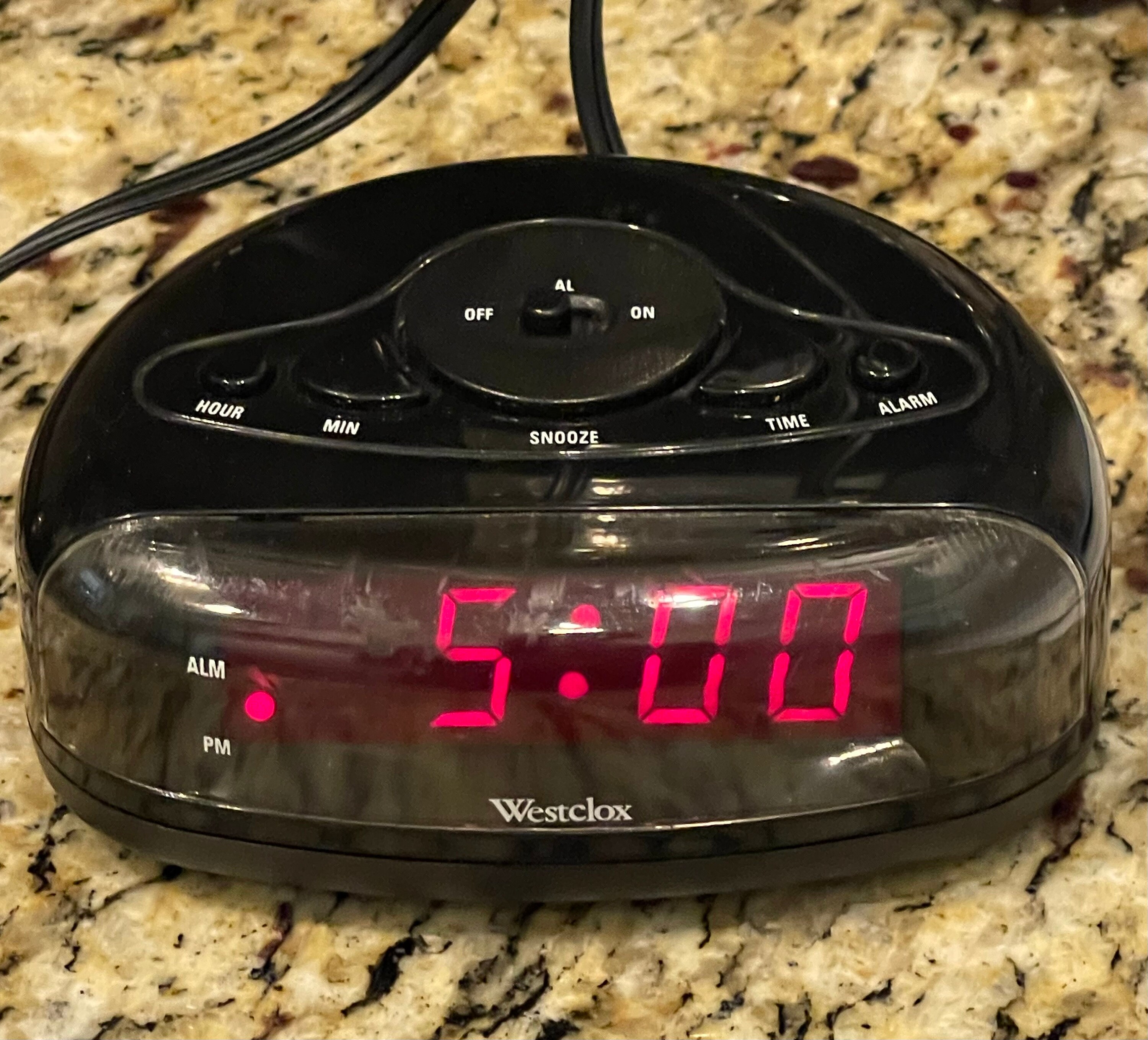 Vintage Westclox Digital Alarm Clock With Snooze Small Table Model ...