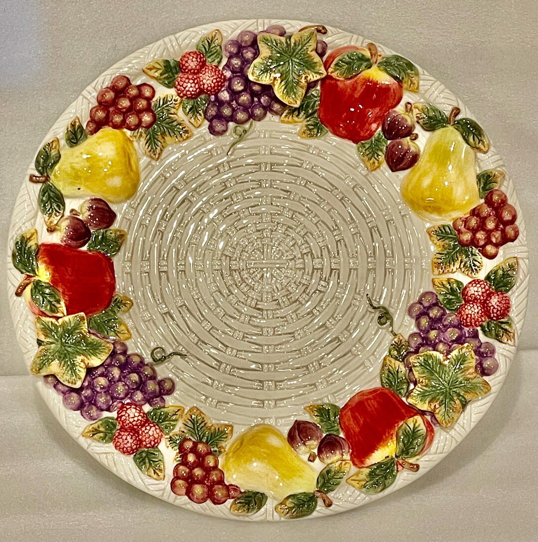 Baum Bros Style Eyes 3 Dimensional Cornucopia Collect. Platter Basket ...