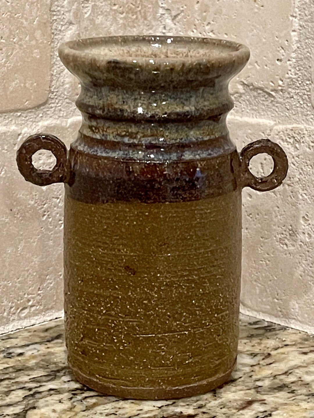 Miniature Glazed Clay Pottery Milk Jug Hand Made Signed by Michael ...