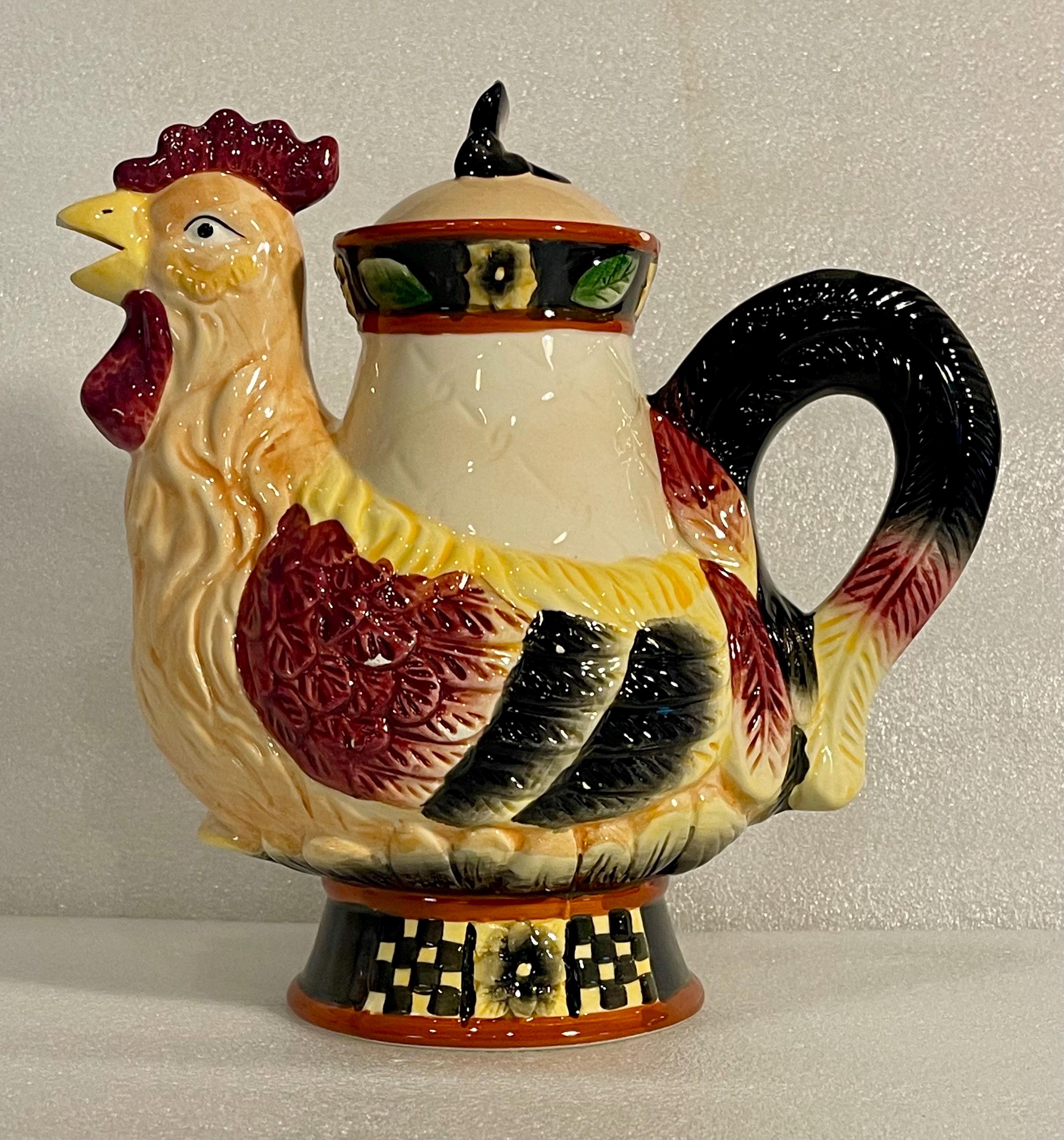 Bella Casa by Ganz Chicken Coffee Tea Pot 8.5” Tall Approx 2 Cup ...