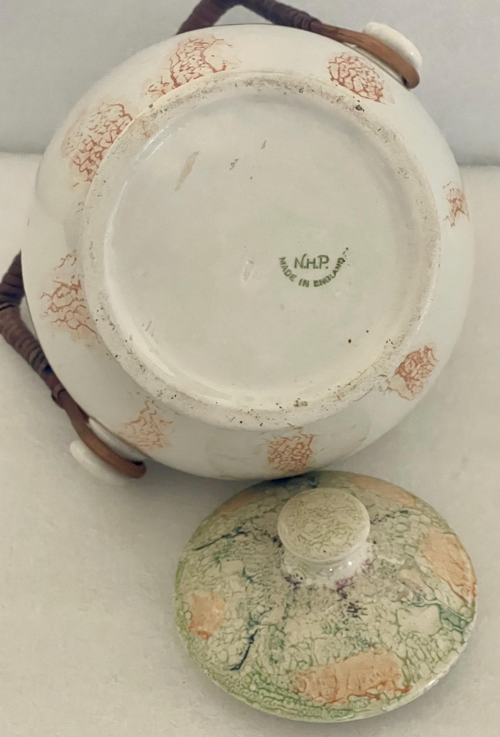 New Hall Pottery Biscuit Jar Porcelain With Handle England - Etsy