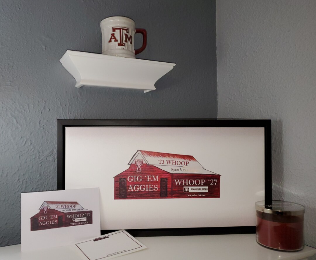 AGGIE Barn Wall Art - Custom Personalized Canvas for Home or Dorm Decor ...
