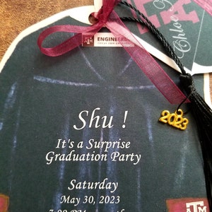 TAMU Personalized Cap and Gown Invitation - Etsy