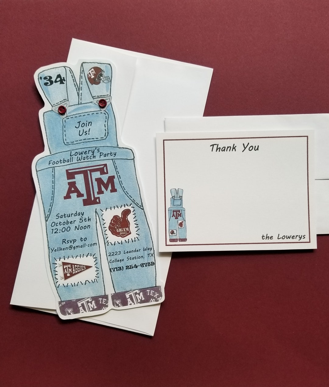 Aggie Yell Leader Invitation/announcement Card - Etsy