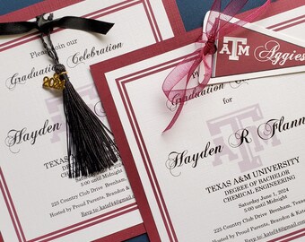 College Graduation Party Invitation / Grad / University Texas A&M ...