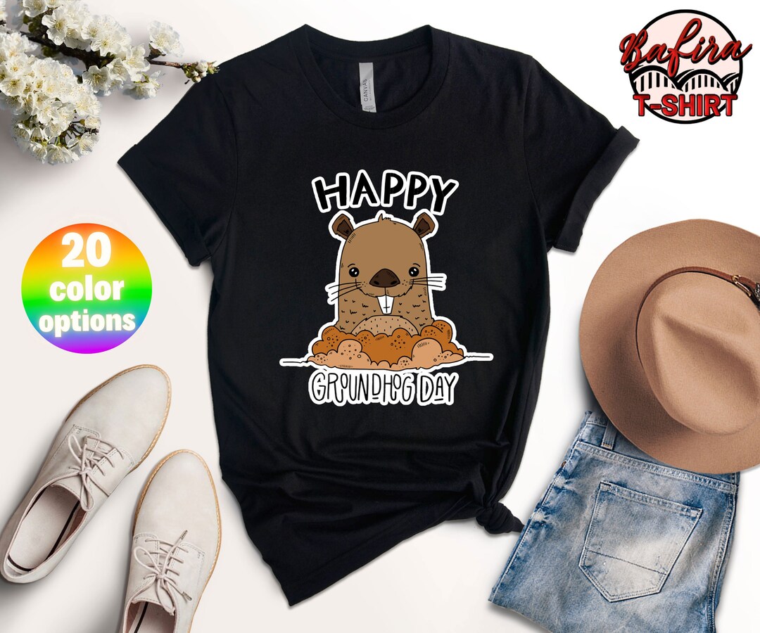 Happy Groundhog Day T-shirt, Groundhog is My Spirit Animal Tee ...