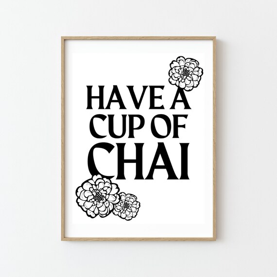 INSTANT DOWNLOAD Chai Graphic Wall Art Printable - Etsy