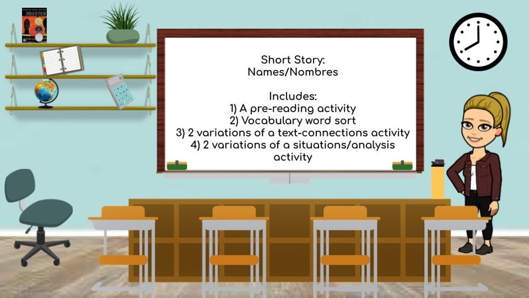 Names/nombres Short Story Lesson & Activities - Etsy