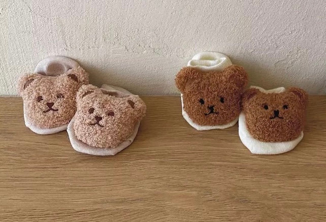 Teddy Bear Slipper Socks - Etsy UK
