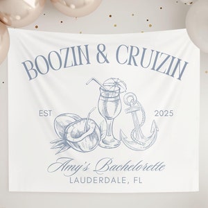 Cruise Bachelorette Party Banner: Boozing and Cruizin Bridal Decor - Etsy