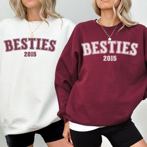 Personalized Besties Sweatshirt: Custom Friendship Matching Shirts - Etsy