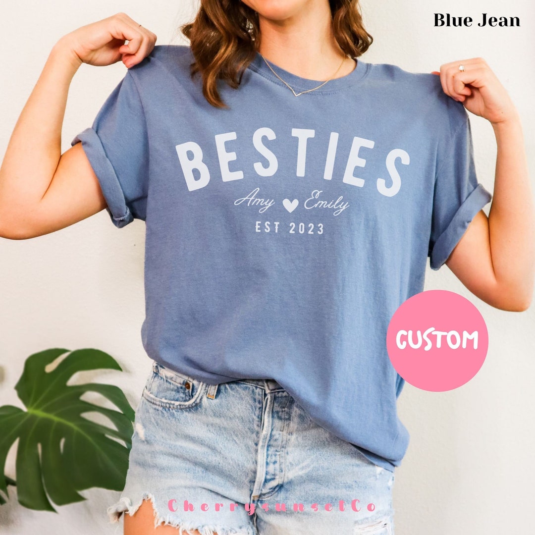 Personalized Bestie Sweatshirt Set, Customized Matching Best Friend ...