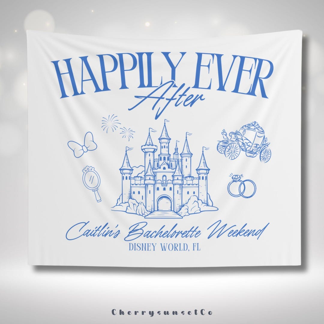 Happily Ever After Bachelorette Party Banner Custom Bachelorette ...
