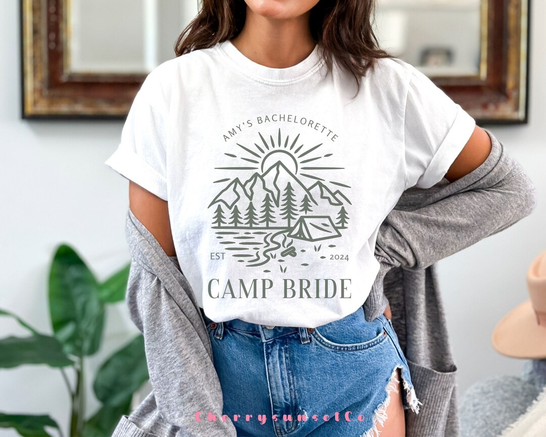 Camp Bachelorette Shirts for Bridal Party, Custom Camping Bachelorette ...