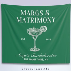 Custom Margs and Matrimony Banner Tapestry, Fiesta Bridal Shower Banner ...