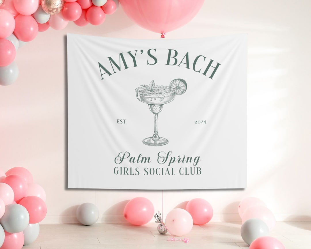 Custom Bachelorette Party Banner: Personalized Bridal Shower Tapestry ...