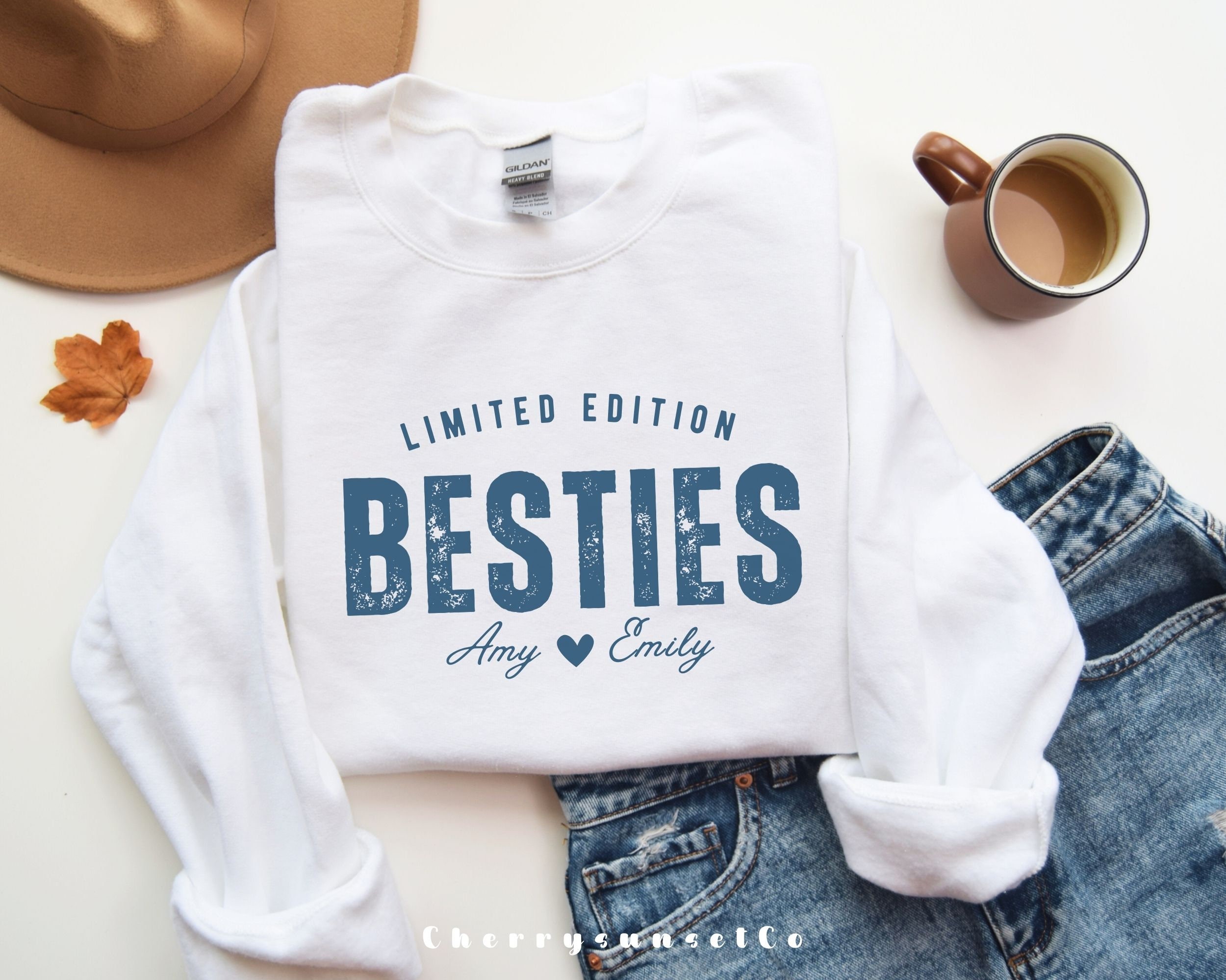 Bestie Personalized Sweatshirts, Customized Matching Best Friend Gift ...